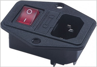 AC power socket three in one socket with fuse with switch socket copper ...