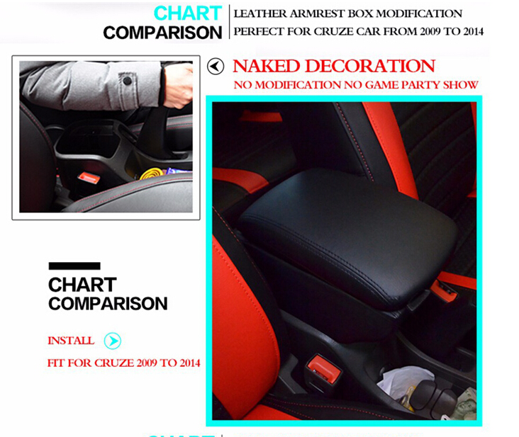 Modified Armrest Box Storage For Cruze 2009-2014 Central Store Content ...