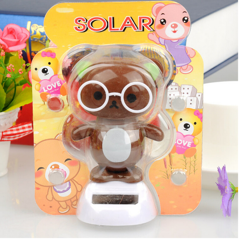 dancing bear doll solar energy nodding doll solar powered dancing bear ...